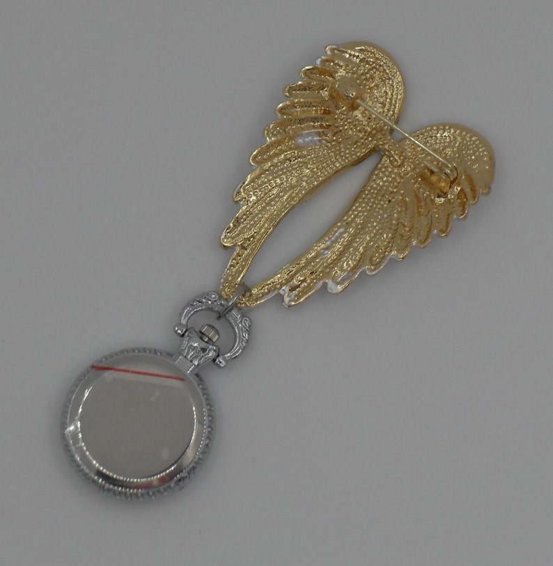 Angel Wing Brooch Fob Watch - Etsy