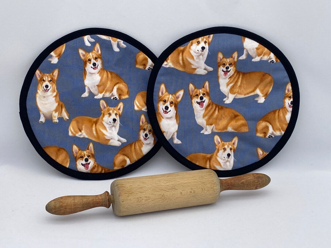 Two Pot Holders CORGIS - Etsy