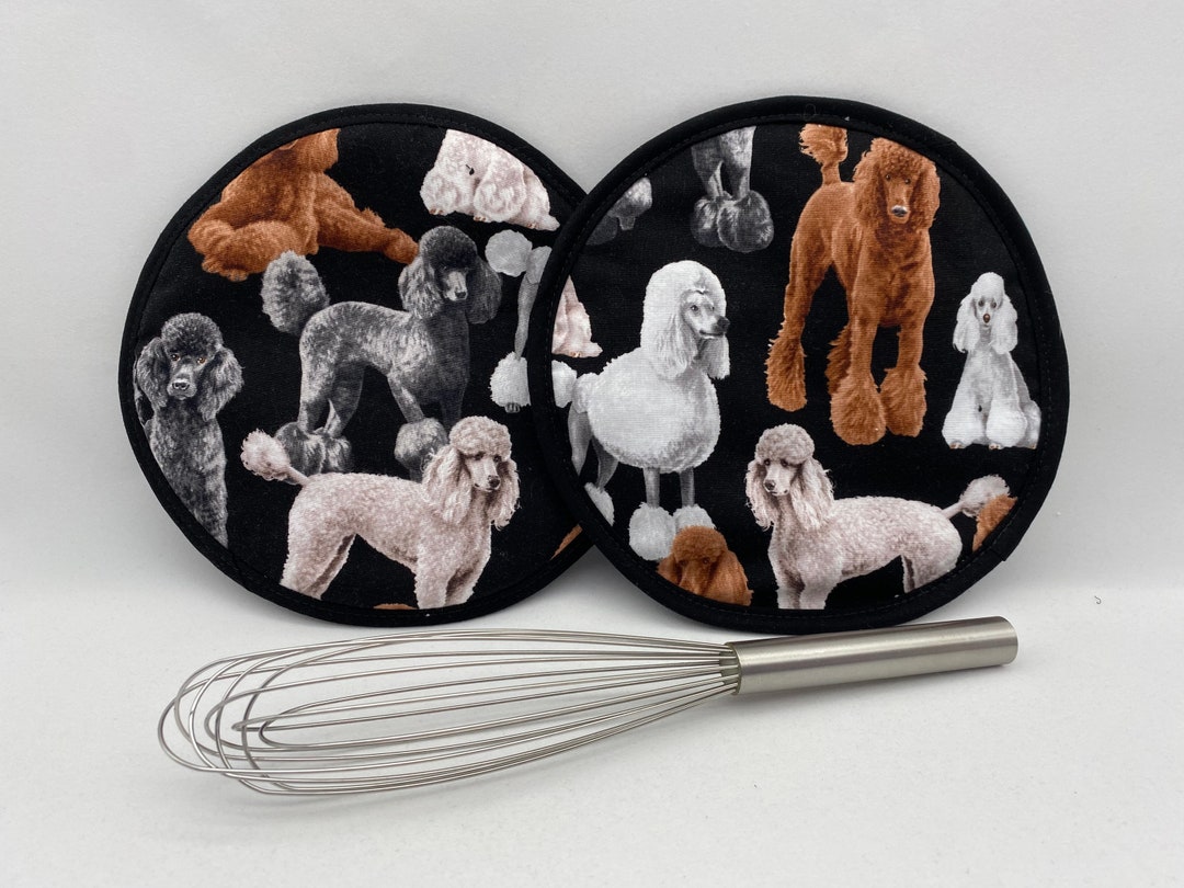 Two Pot Holders POODLES, Standard Poodle, Water Dog, Sporting Dog, Dog ...