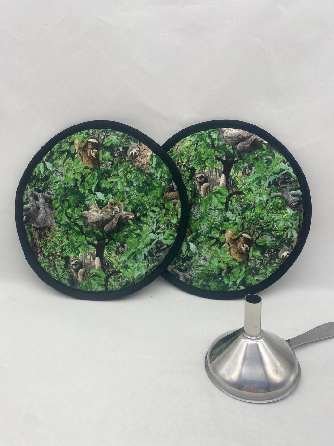 Two Pot Holders - SLOTHS - Etsy