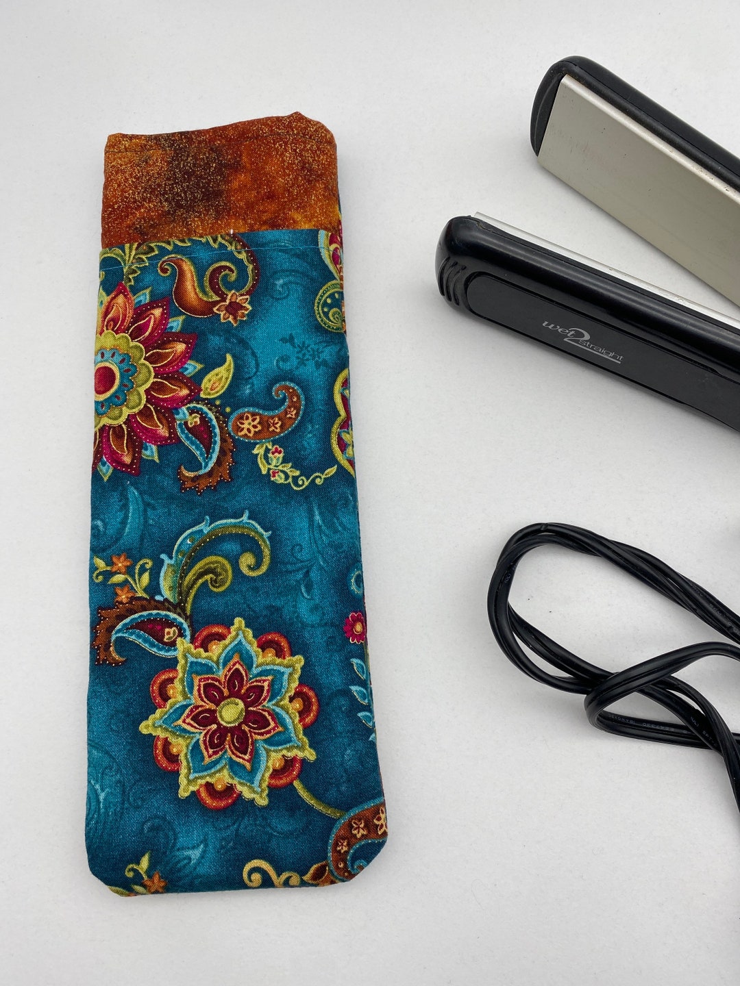 Curling Iron Cover - FLORAL PAISLEY, Mandala, Symmetry, Dharma - Etsy