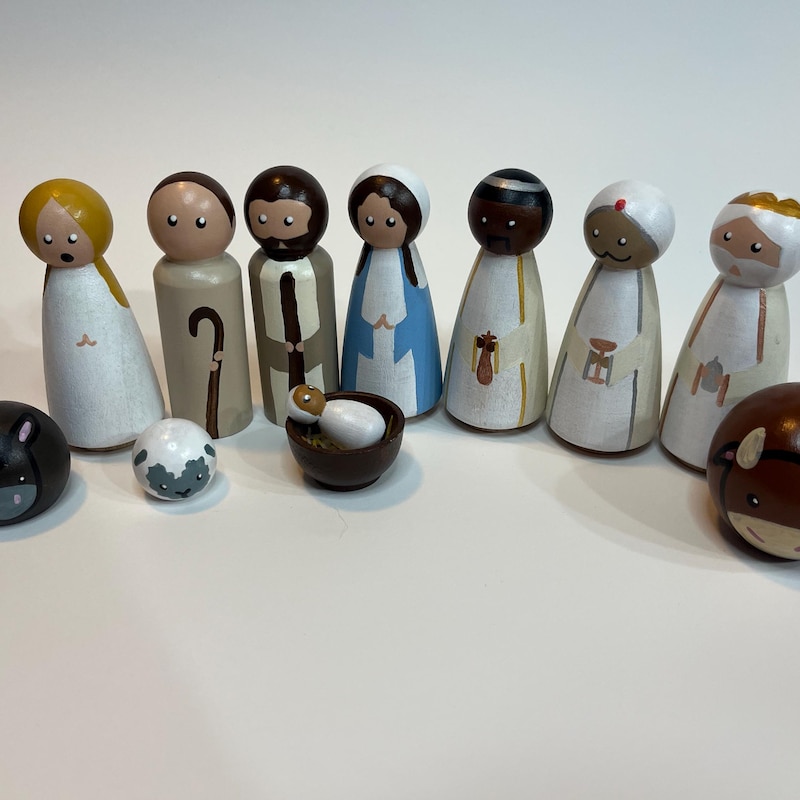 Nativity Peg Dolls - Etsy