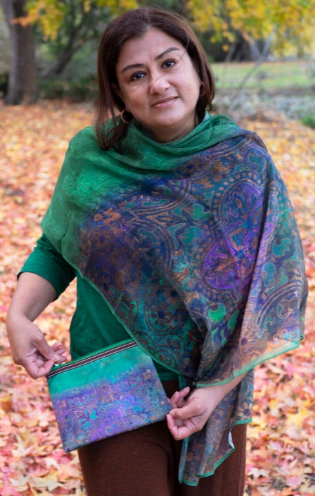 Luxury Gift Set Large Silk Scarf Pouch for Purse Gifts - Etsy