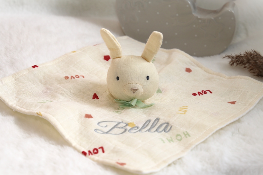 Personalised Bunny Soft Toy Comforter ,soother, Baby Blankets /snuggle ...