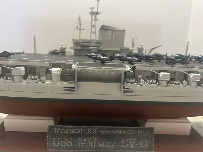 USS Midway Cv-41--1950's Era-- Detailed Ship Model- 1/350 Scale - Etsy
