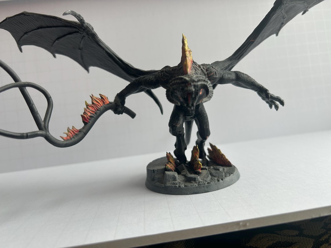 JRR Tolkien Balrog- Plastic Figure -games Workshop- HAND PAINTED - Etsy