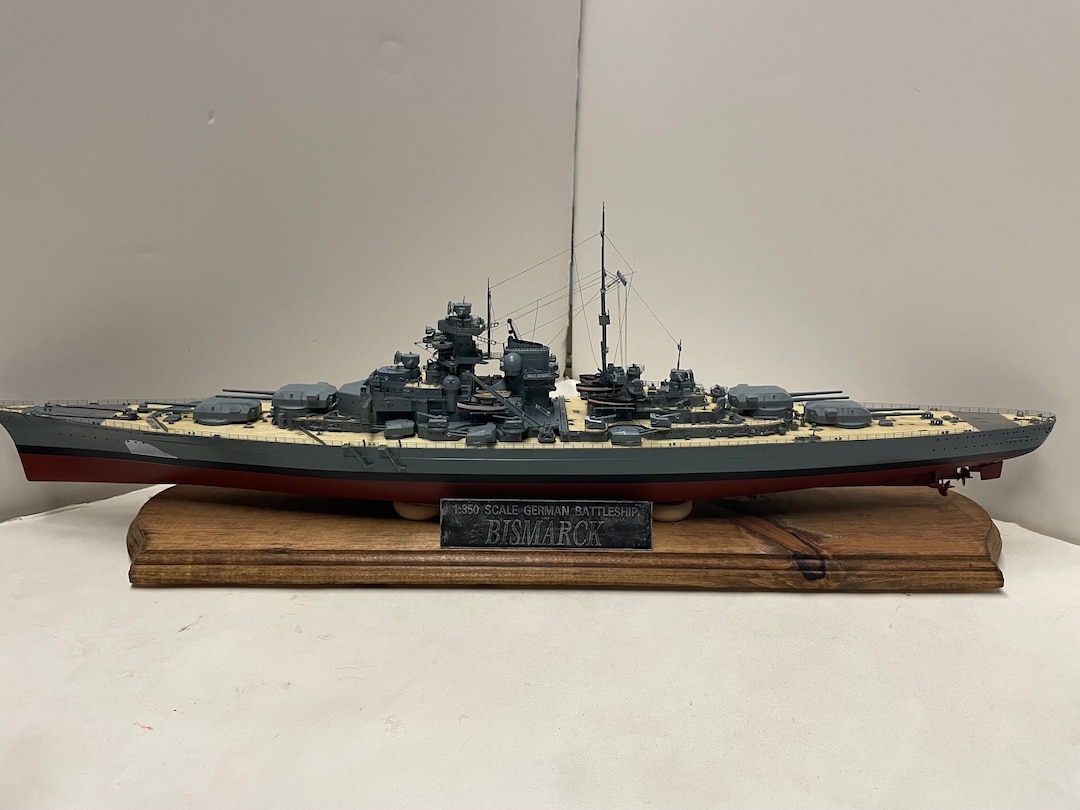 German Battleship Bismarckdetailed Ship Model 1/350 Scale - Etsy