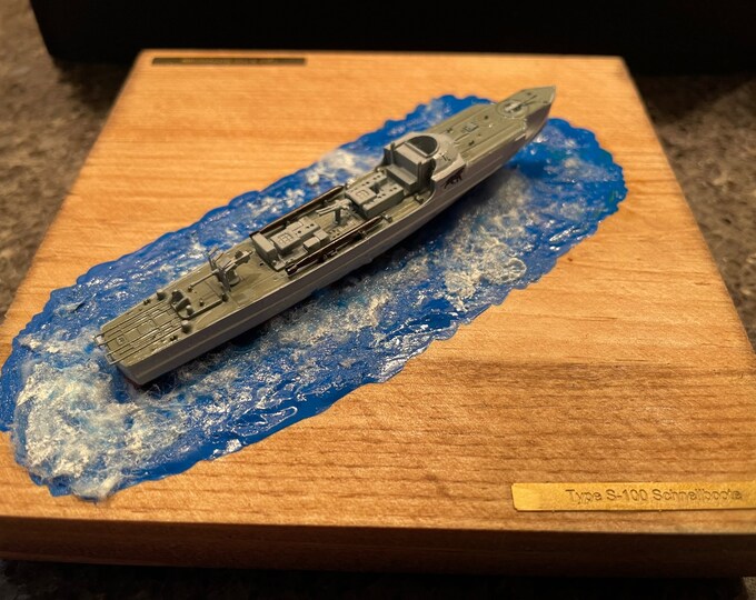 German S-100 Schnellboot--plastic Ship Model- 1/350 Scale- 5 Inch Base ...