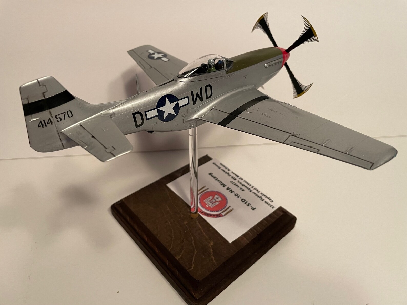 P-51D Mustang -"thunderbird" 1/48 Scale- Built Plastic Scale Model - Etsy