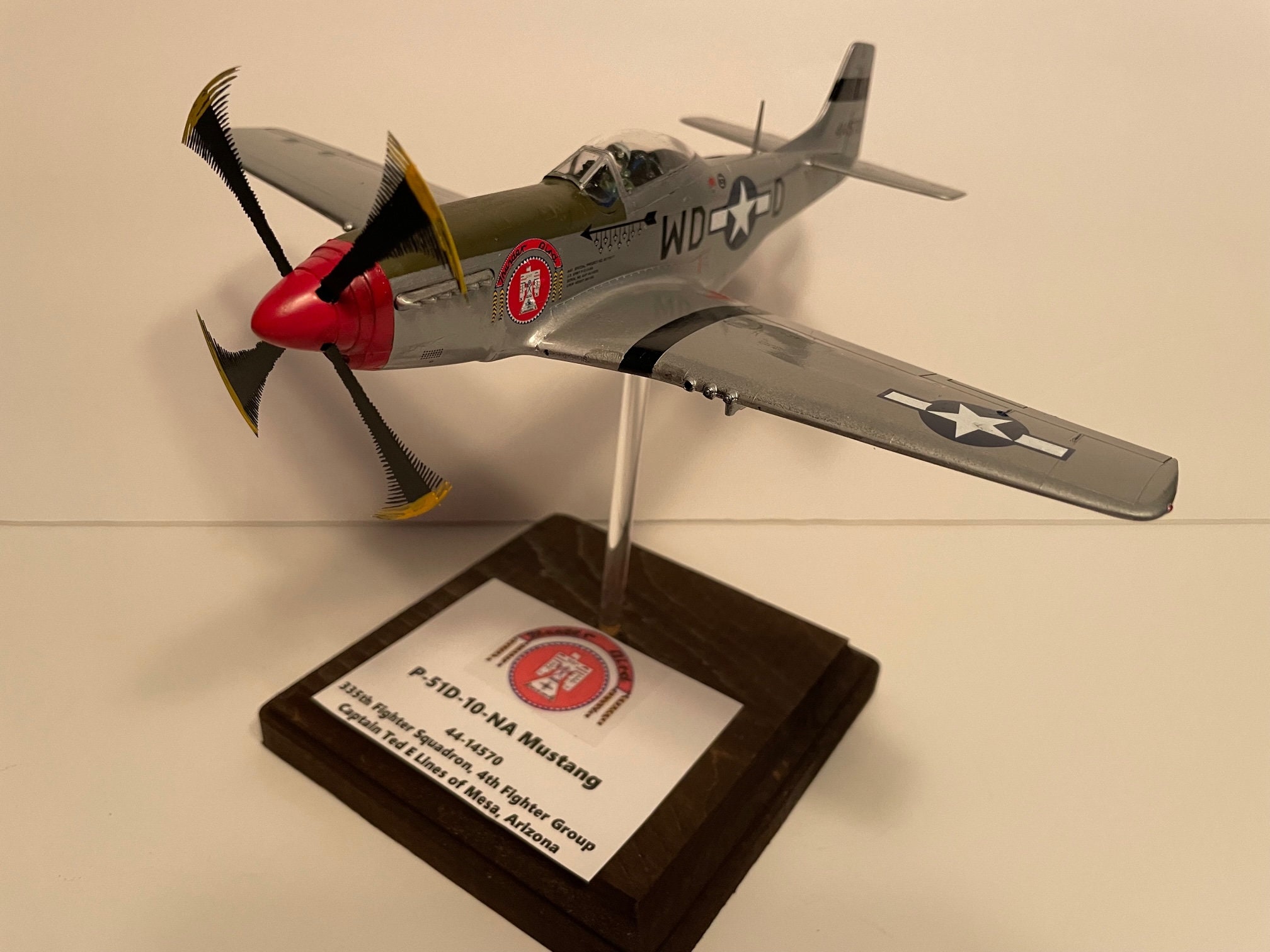 P-51D Mustang -"thunderbird" 1/48 Scale- Built Plastic Scale Model - Etsy