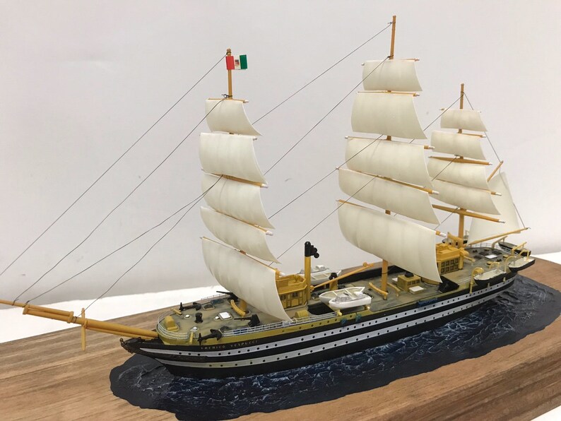 Tall Ship AMERIGO Vespucci--plastic Scale Model -10 Inch Length- 1/350 ...