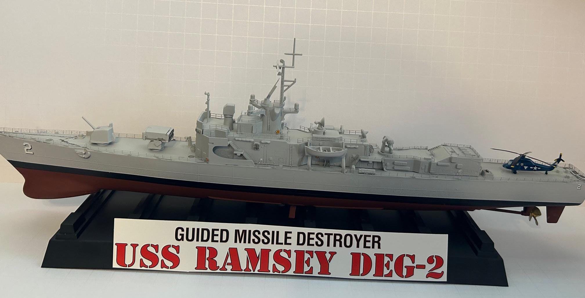 USS Ramsey DEG-2 Guided Missile Destroyer --plastic Ship Model- 16 ...