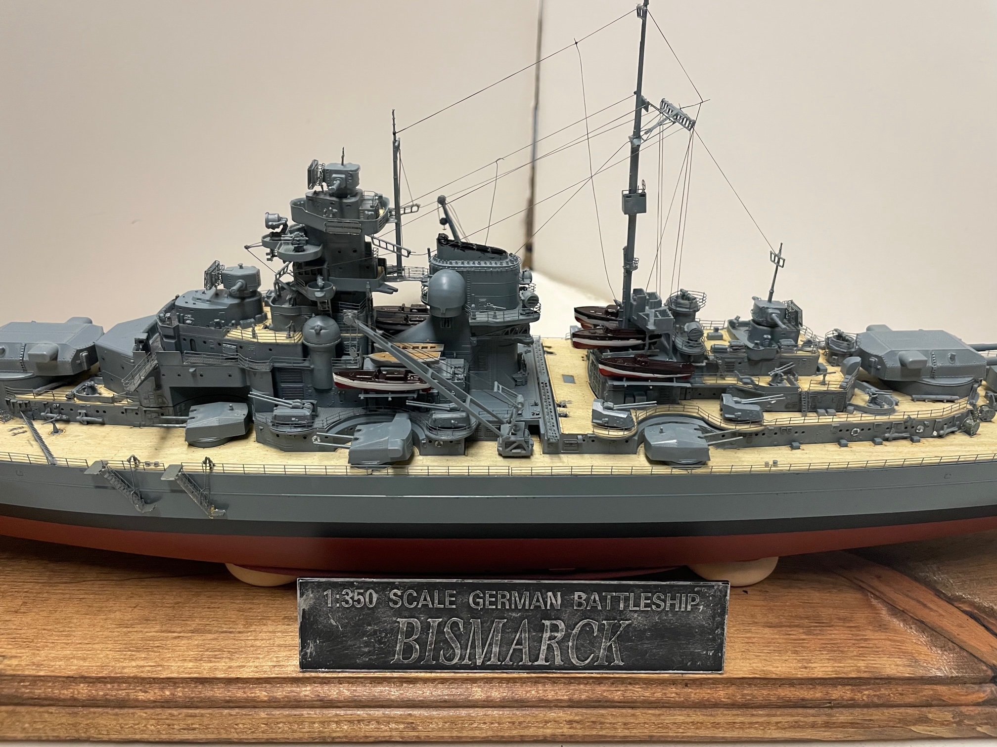 German Battleship Bismarckdetailed Ship Model 1/350 Scale - Etsy