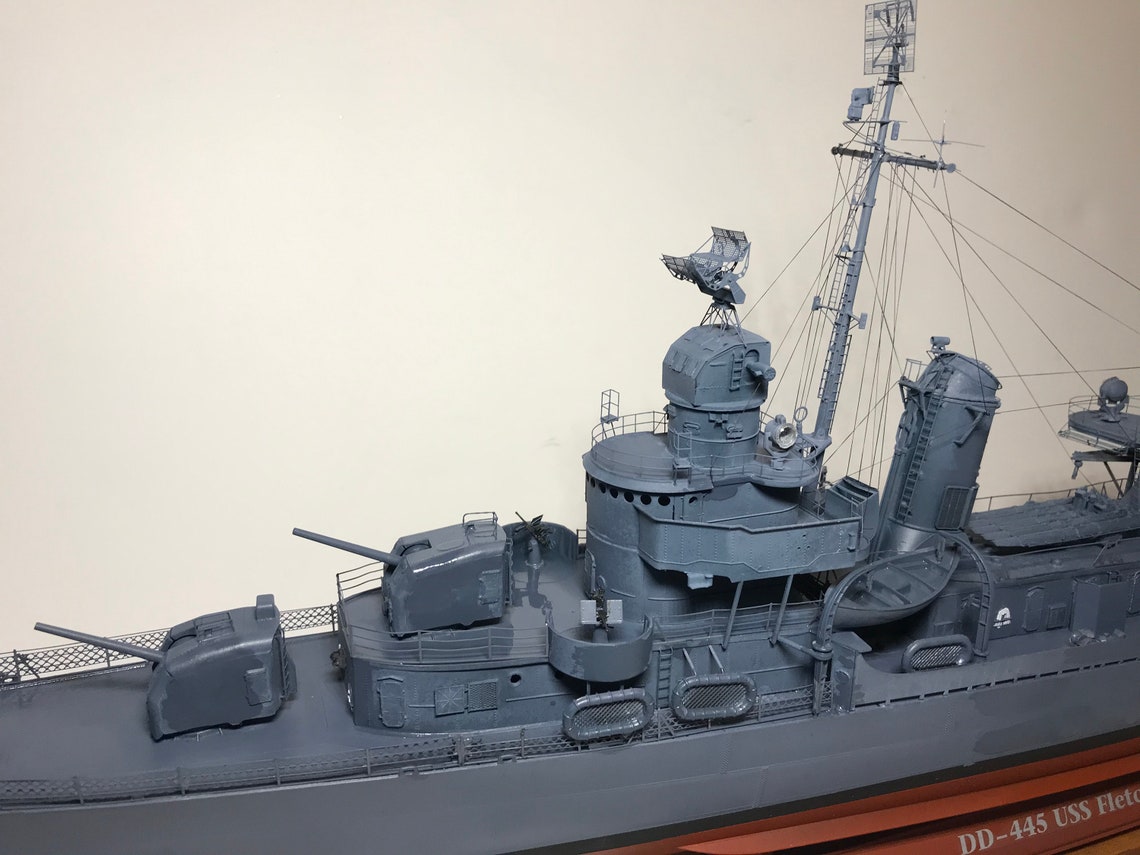 USS Fletcher Destroyer Ship Modeldetailed Scale Model 31 - Etsy