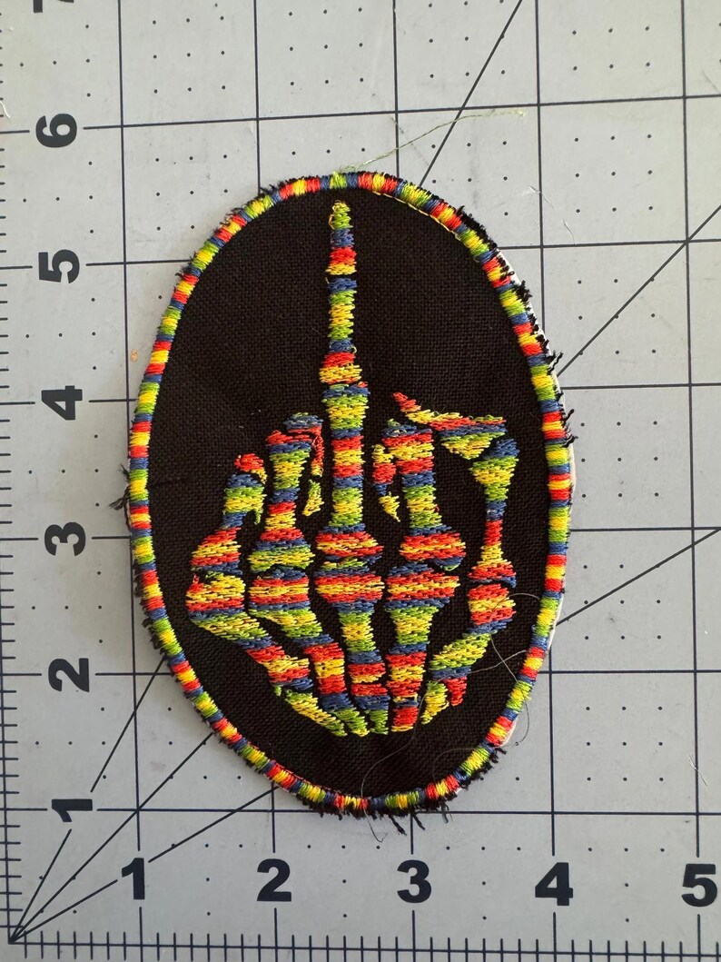 Rainbow Skeleton Middle Finger Patch – Pride Edition - Etsy