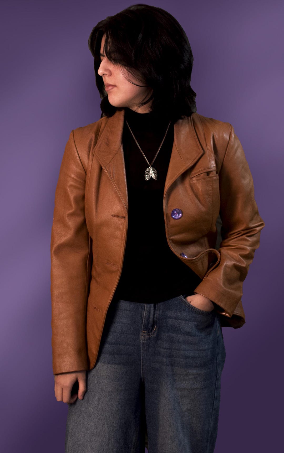 Camel Colored Genuine Vintage Leather Jacket From New England Leather ...