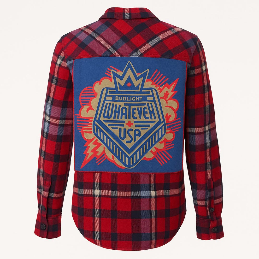 Bud Light “whatever USA” Upcycled Flannel – American Eagle Women’s ...