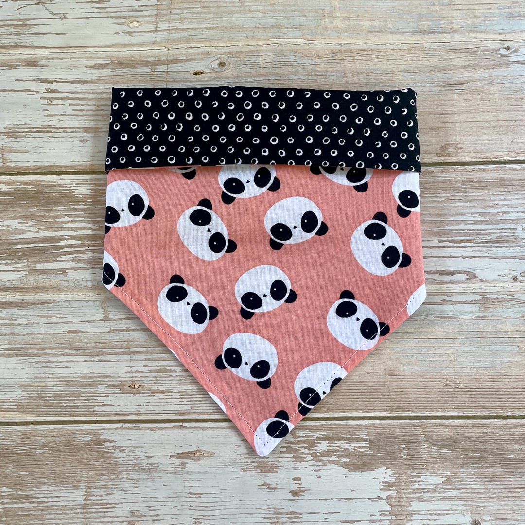Panda-monium Reversible Snap Pet Bandana, Dog Bandana, Cat Bandana, Pet ...