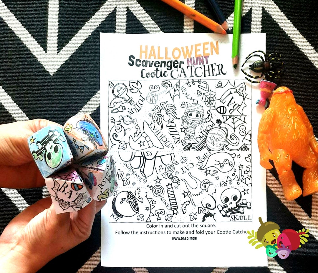 Halloween Scavenger Hunt Cootie Catcher Trick or Treat Game - Etsy
