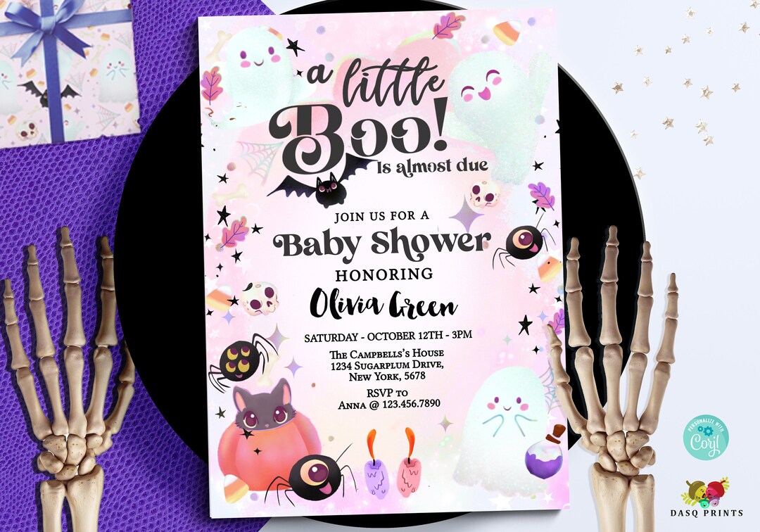 A Little Boo is Almost Due Invitation Peek A Boo Baby Shower 0350 - Etsy