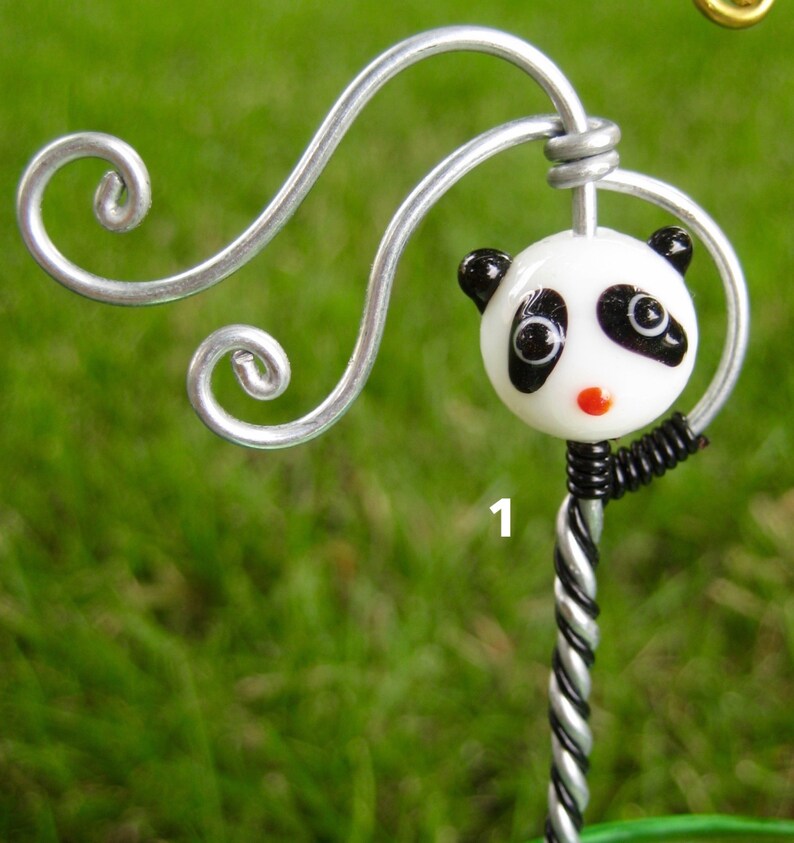 Abstract Wire Hair Stick With Panda Bead - Etsy