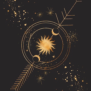 Sun and Moon Balance Digital Art Prints | Set of 4 | Instant Download ...