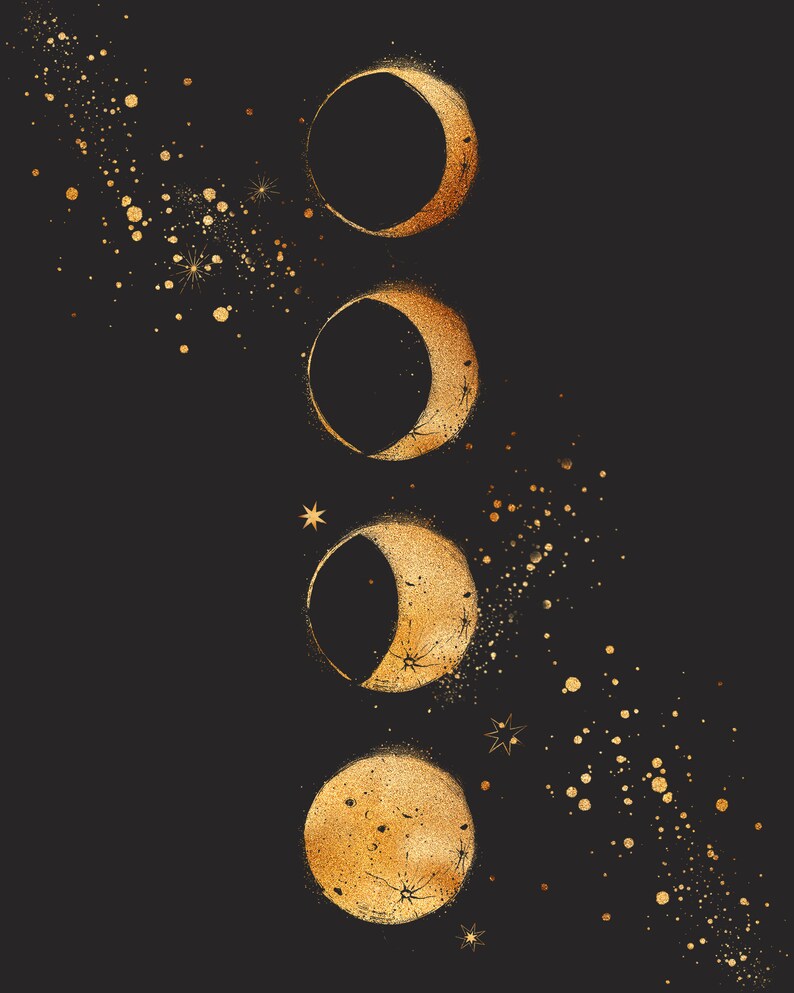 Sun and Moon Balance Digital Art Prints Set of 4 Instant Download ...