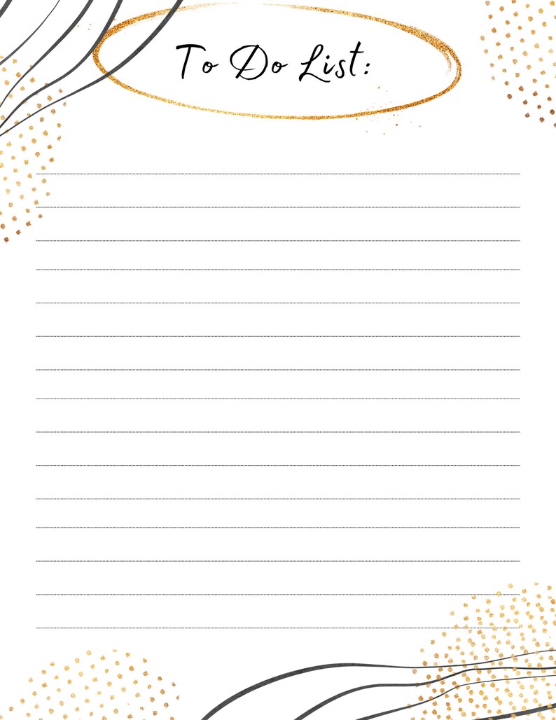 Set of 4 to Do List Prints 8.5x11 | Instant Download - Etsy