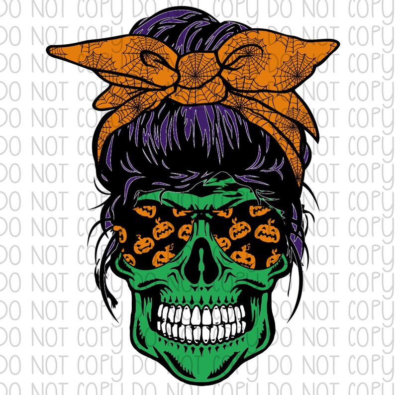 Halloween Skull Sublimation Heat Transfer Ready To Press Etsy