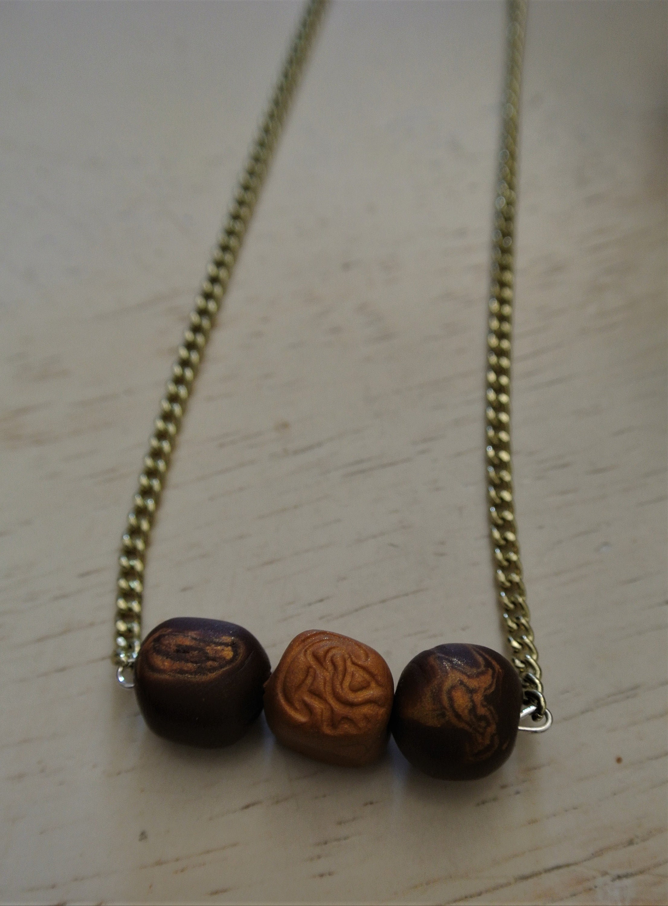 Simba Inspired Clay Bar Necklace Beaded Chain - Etsy