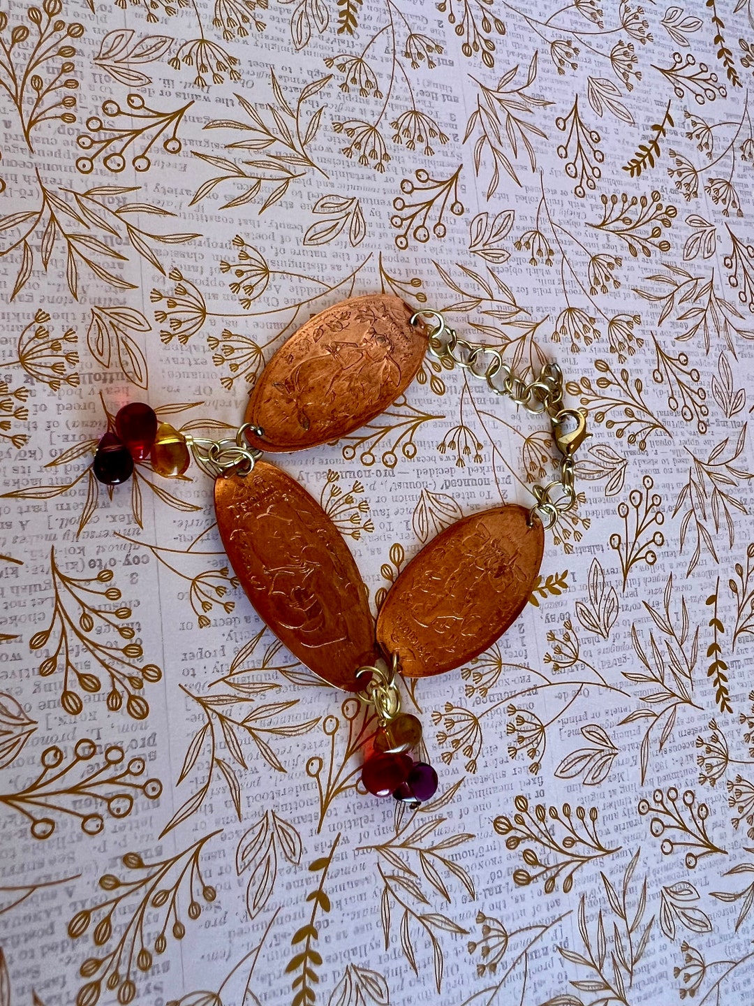 Winnie the Pooh Pressed Penny Bracelet- Disneyland - Etsy