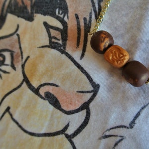Simba Inspired Clay Bar Necklace Beaded Chain - Etsy