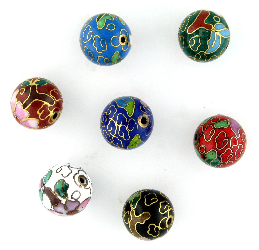 Item # 6010-c-10mm Cloisonne Round Beads - Etsy