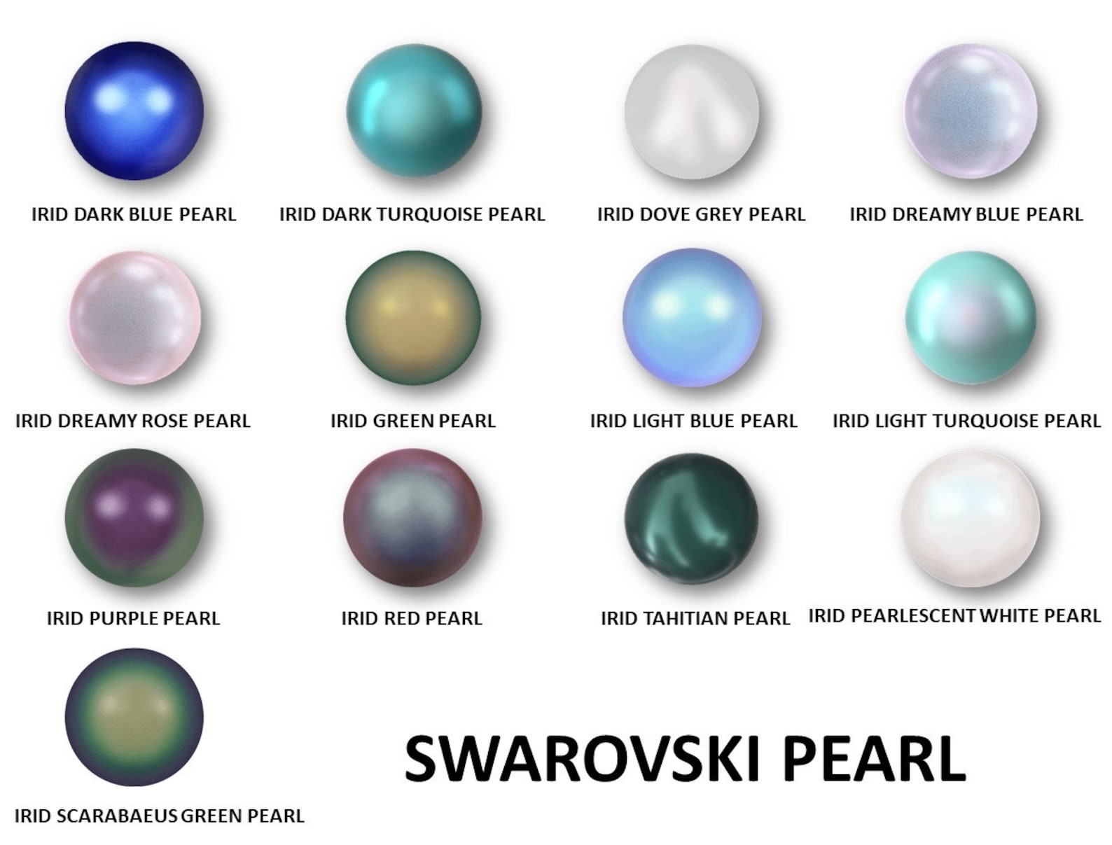 Swarovski Round Crystal Pearl Beads 5810 Crystal Beads - Available in ...