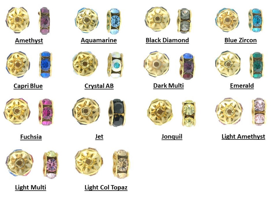 5mm Swarovski Rhinestone Rondelle, Spacer Beads, GENUINE Swarovski ...