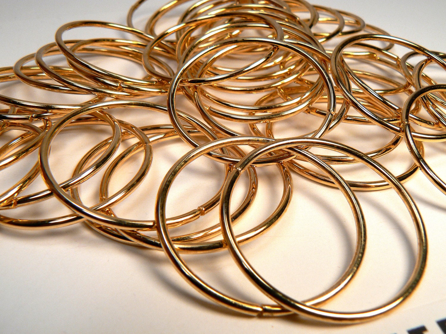 Gold Ring Circles Golden Circle Findings Loose Gold Rings - Etsy