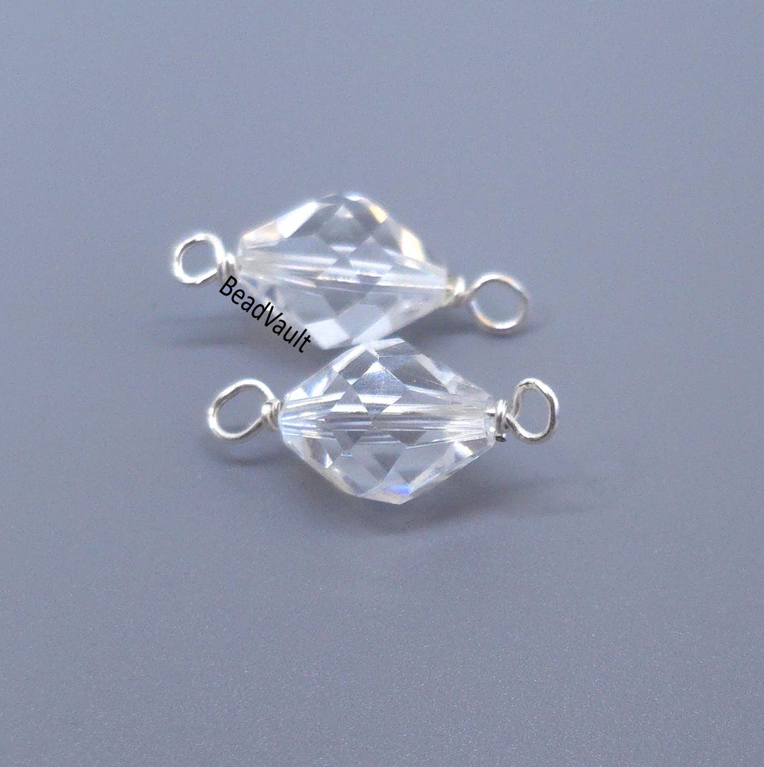 Diamond Crystal Add on Connectors, Clear Crystal Jewelry Extenders ...