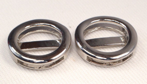 Stainless Steel Circle Slides 4 Vintage Silver Metal Slides | Etsy