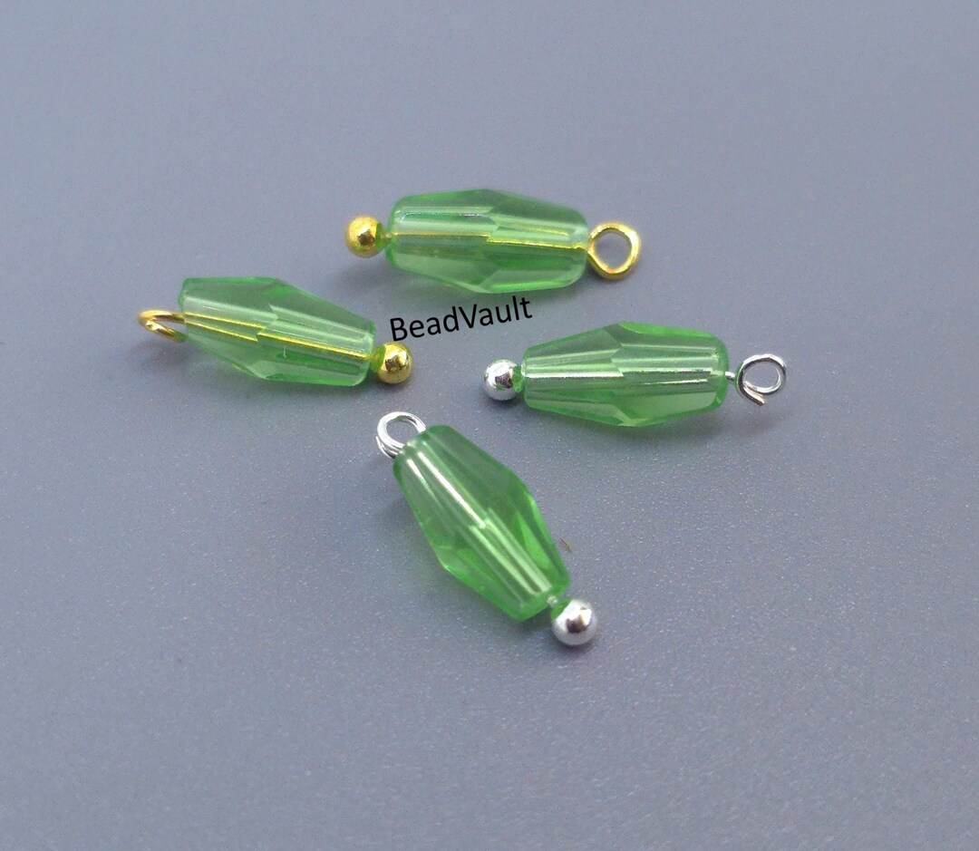 Green Dangle Charms, Green Charms, Add on Charms for Crafts, Handmade ...