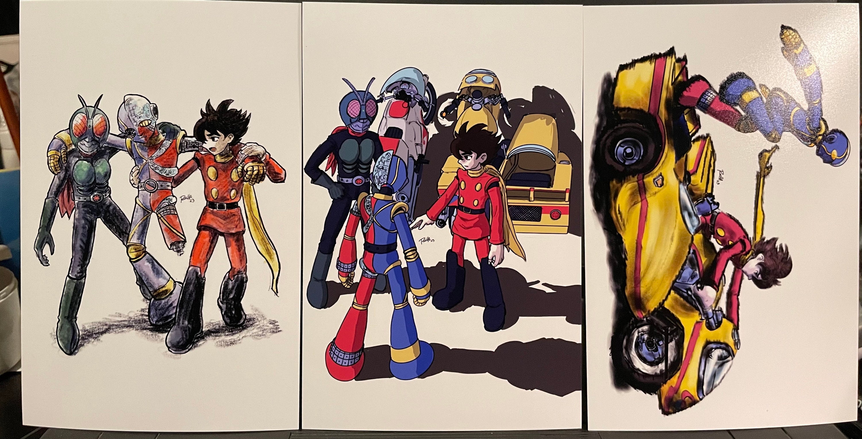 Kamen Rider Cyborg 009 Kikaider Set of 3 4x6 Prints - Etsy