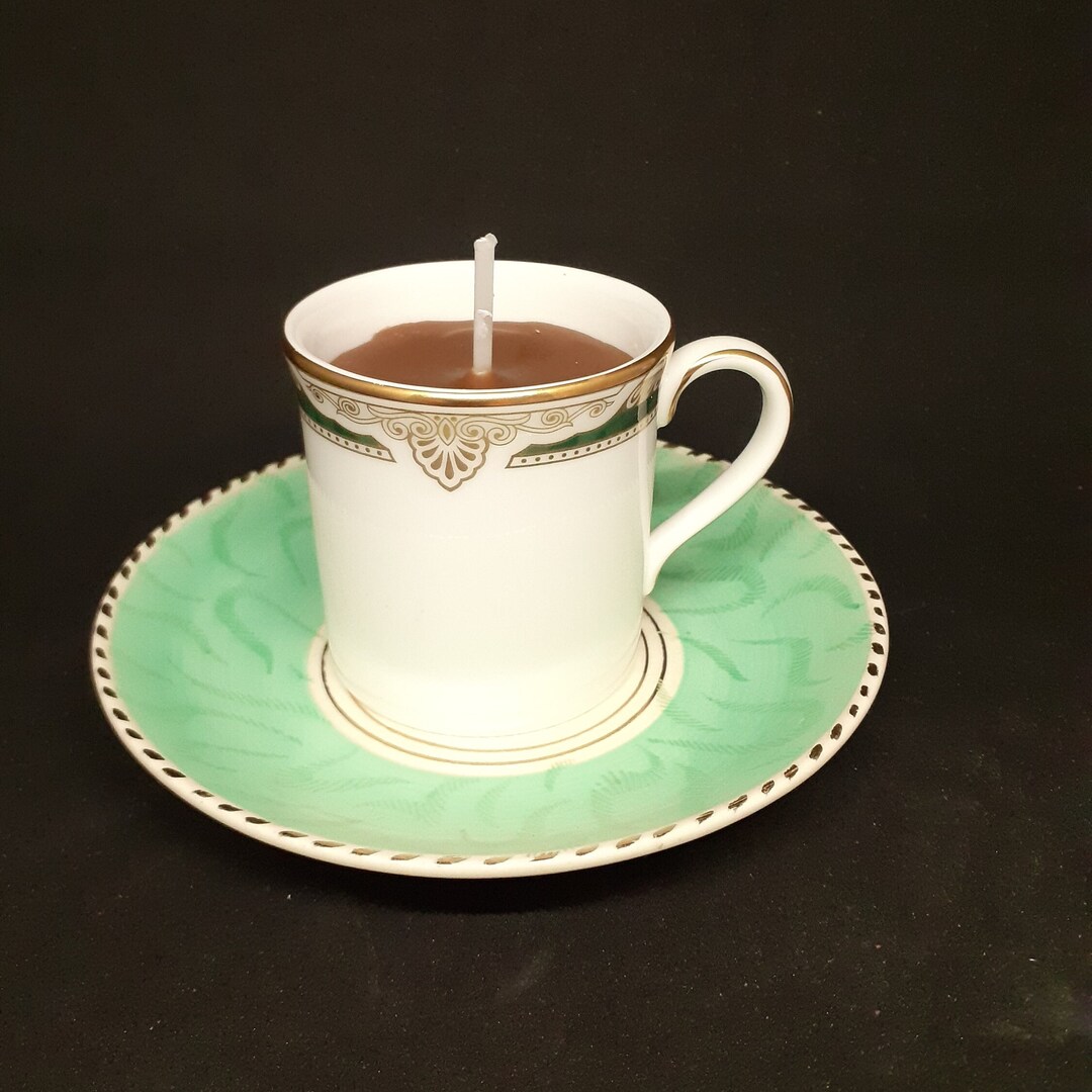 Teacup Candle, Mismatched Royal Doulton, Forsyth Cup, Burleigh Balmoral ...