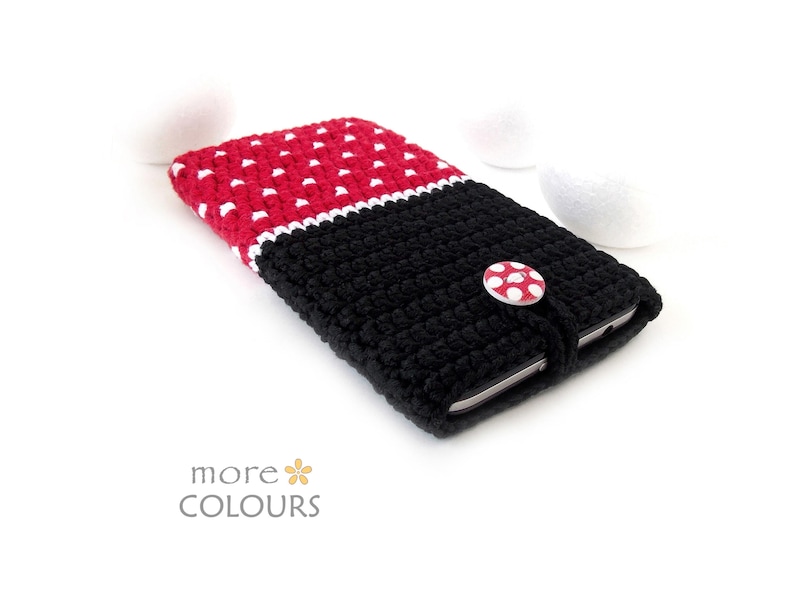 Red Redmi Note 15 Phone Pouch, Xiaomi Mix Fold4 Cover, Mini Polka Dot ...