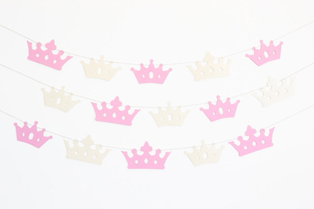Crown Party Banner - Customizable Colors - Etsy