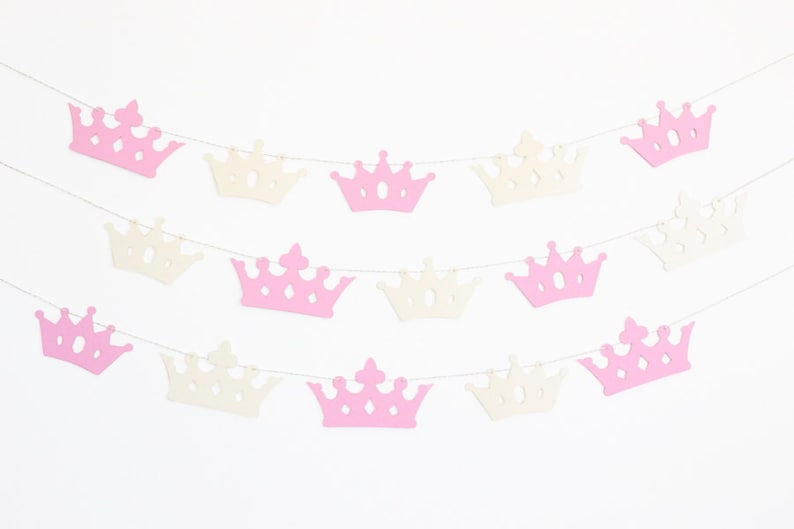 Crown Party Banner - Customizable Colors - Etsy