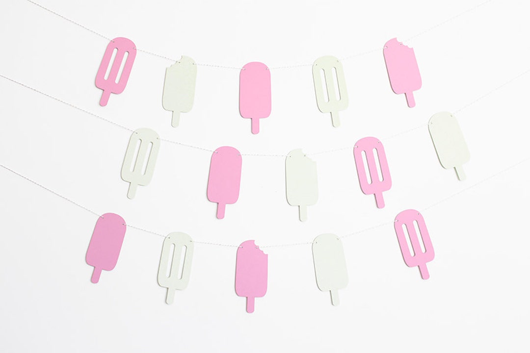 Popsicle Party Banner - Customizable Colors - Etsy