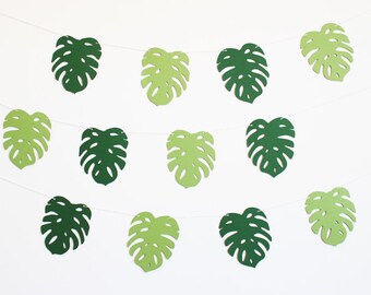 Palm Tree Tropical Party Banner Customizable Colors | Etsy