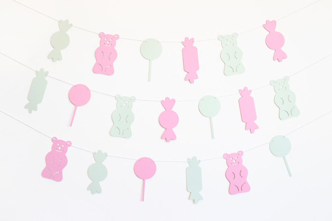 Candy Bar Party Banner Customizable Colors - Etsy