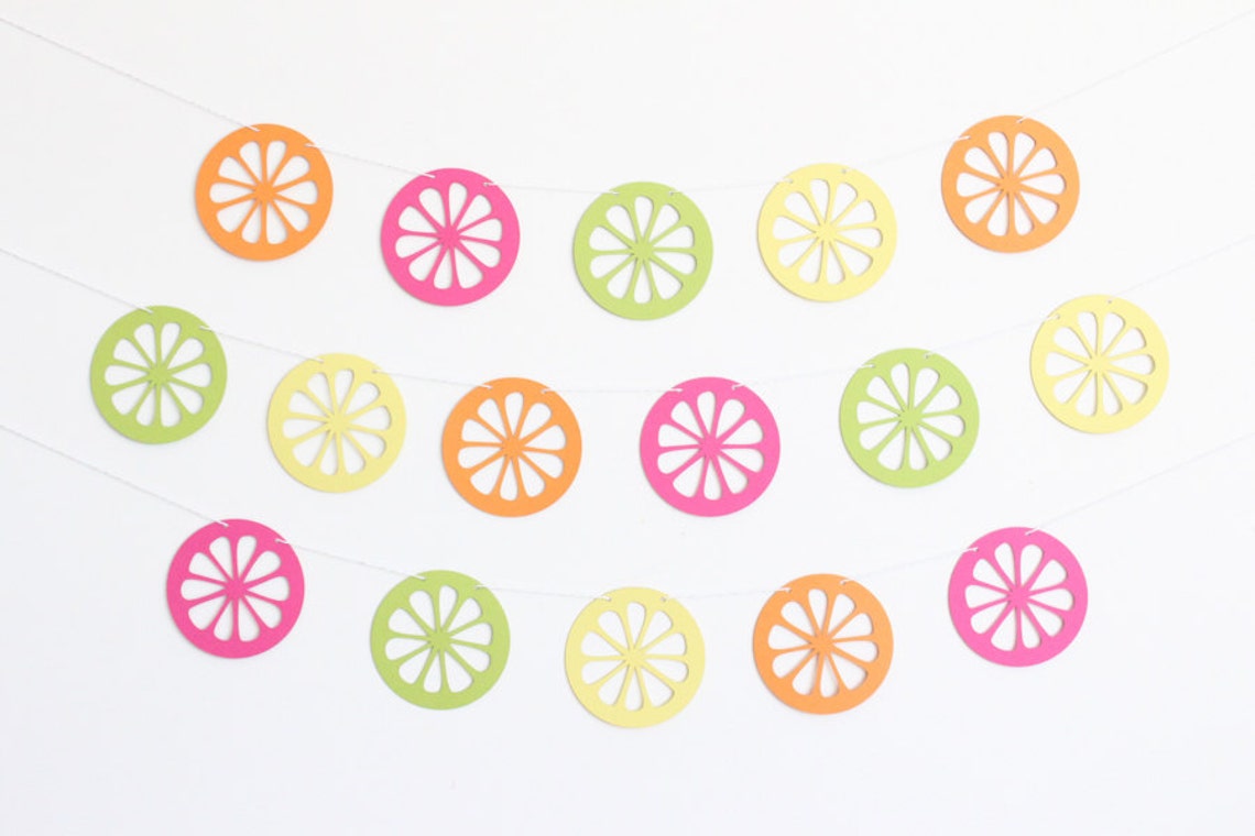 Citrus Lemon, Lime Orange, and Grapefruit Party Banner - Customizable ...