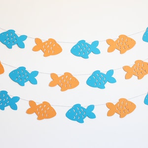 Fish Party Banner - Customizable Colors - Etsy