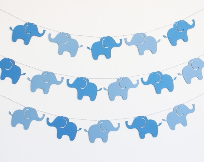 Elephant Party Banner Customizable Colors - Etsy